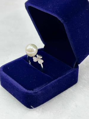 China 925 Silver Natural Freshwater Pearl Ring 9.5-10mm Women Jewelry for sale