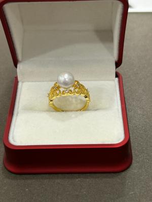 China 925 Silver Natural Freshwater Pearl Ring with Elegant Craftsmanship for sale