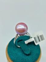 China Hypoallergenic 925 Silver Ring 12-12.5mm Natural Freshwater Pearl Elegant Jewelry for sale