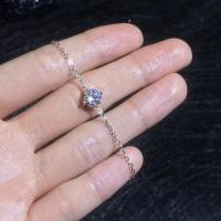 China 925 Silver Moissanite Bracelet Comfort Fit Chain 16-18cm Adjustable Length for sale