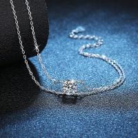 China 925 Silver Moissanite Bangle Station Bracelet Wedding Jewelry 16-18cm for sale