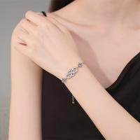 China 925 Silver Heart Shape Moissanite Bracelet 16-18cm Promise Bracelet for Women for sale