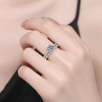China 925 Sterling Silver Moissanite Ring 5-7cm Adjustable Size Elegant Jewelry Gift for Women for sale