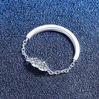 China 925 Sterling Silver Moissanite Ring Adjustable Size 5-7cm Women Durable Jewelry for sale