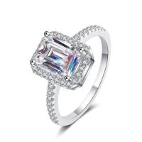 China 925 Silver Moissanite Ring 5-7cm Simple Modern Design Durable Jewelry for sale