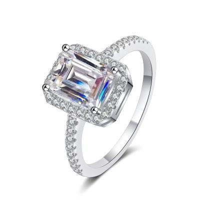 China 925 Silver Moissanite Ring 5-7cm Simple Modern Design Durable Jewelry for sale