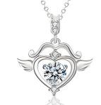 China 925 Silver Moissanite Cupid Arrow Pendant Necklace 16 Inch Gift Boxed for sale