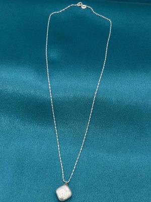 China 925 Silver Natural Freshwater Pearl Pendant Necklace 12mm Pearl 42cm Length for sale