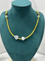 China Natural Pearl and Jade Necklace Set 45-46cm Yellow Emerald Tiger Eye Stone Jewelry for Women for sale