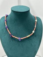 China Natural Freshwater Pearl and Jade Necklace 5-7mm Pearl 43-44cm Length Elegant Jewelry for sale