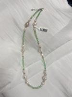 China Natural Pearl Crystal Layered Necklace 10mm Pearl 46cm Length Women Elegant Jewelry for sale