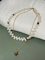 China Natural Pearl and Crystal Necklace 5.5-6mm 42cm Women's Jewelry with Certificate for sale