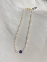 China Natural Pearl and Agate Necklace 4.5-5mm Pearl 36-37cm Length Cluster Design for sale