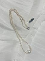 China Luxurious 14mm Baroque Pearl Necklace Natural White Pearl 55cm Long Minimalist Jewelry for sale