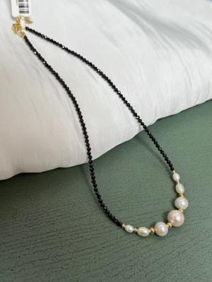 China Natural Pearl and Crystal Stone Necklace 11-11.5mm Pearl Beaded Jewelry for Women for sale