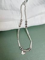 China Natural Pearl Necklace 5-5.5mm with Jade Beads 42cm Elegant Bohemian Style for sale