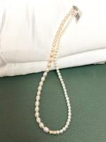 China Natural Pearl Necklace 6-6.5mm 44cm Minimalist Geometric Design for Women Customizable for sale