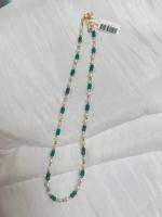 China Colorful Natural Pearl and Crystal Stone Necklace 4.5-5mm 43cm Length for sale