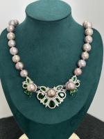 China 11.5-12mm Natural Freshwater Pearl Necklace 48cm Women Classic Vintage Style for sale