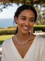 China Purple Freshwater Pearl Necklace 11.5-12mm 46cm Elegant Jewelry for sale