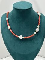 China 46cm Freshwater Pearl Necklace 11-11.5mm Pearls Colorful Jadeite Design for sale