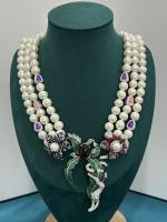 China Colorful Exquisite Boutique Multi Layer Pearl Necklace with Fast Delivery for sale