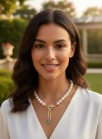 China Natural Freshwater Pearl Necklace White 18 Inch Classic Elegant Design for sale