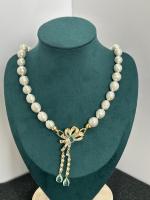 China Natural Freshwater Pearl Necklace White 18 Inch Classic Elegant Design for sale