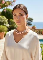 China 60cm Natural Freshwater Pearl Necklace Purple High Luster Elegant Evening Wear for sale
