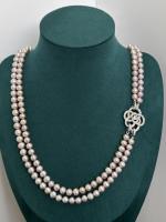 China 60cm Natural Freshwater Pearl Necklace Purple High Luster Elegant Evening Wear for sale