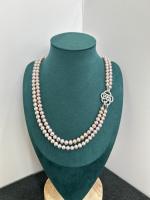 China 60cm Natural Freshwater Pearl Necklace Purple High Luster Elegant Evening Wear for sale