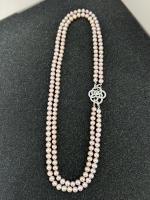 China 60cm Natural Freshwater Pearl Necklace Purple High Luster Elegant Evening Wear for sale