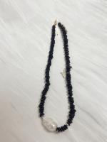 China Natural Freshwater Pearl Necklace 14mm Baroque with Butterfly Pendant Customizable 42cm for sale