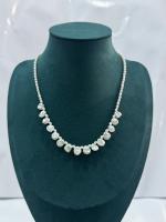 China Custom Petal-Shaped Baroque Pearl Necklace Adjustable Length 18-22 Inch Gold Clasp for sale