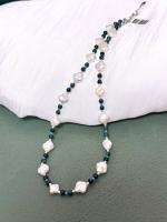 China Custom Organic Shape Baroque Pearl Necklace Modern Bohemian 18K Gold Clasp 45cm for sale