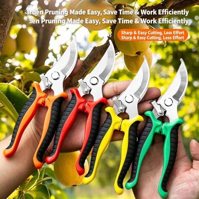 China Strong Pruning Shears with Sharp Bypass Blades and Bright Color Handles for Quick Identification and Effective Garden Work for sale