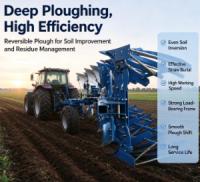 China Variable Width Hydraulic Reversible Plough with Overload Safety Protection and Durable Steel Construction for Large Farms for sale