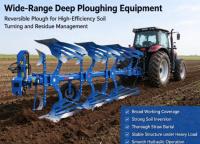 China Hydraulic Reversible Plough with Adjustable Working Width and High Strength Alloy Steel Frame for Deep Plowing and Soil Layer Inversion for sale