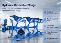 China Hydraulic Reversible Plough with Adjustable Working Width and High Strength Alloy Steel Frame for Deep Plowing and Soil Layer Inversion for sale