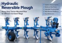 China Robust Hydraulic Reversible Plough with Thickened Steel Frame and Heat Treated Alloy Steel Plowshare for Deep Soil Tillage for sale