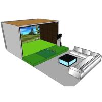 China Manufacturers Entertainment AR Experience Indoor Golf Simulator Launch Monitor for sale