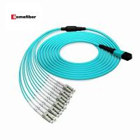 China Somefiber Turquoise Fiber Optic Cable with LC Connectors for sale