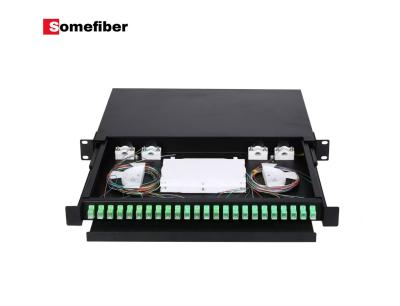 China 24-Core Rack Mount Fiber Optic Patch Panel for sale