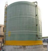 China Industrial Chemical FRP GRP Vertical Storage Tank 2000x3350 Custom Capacity 500-50000 Gallons for sale