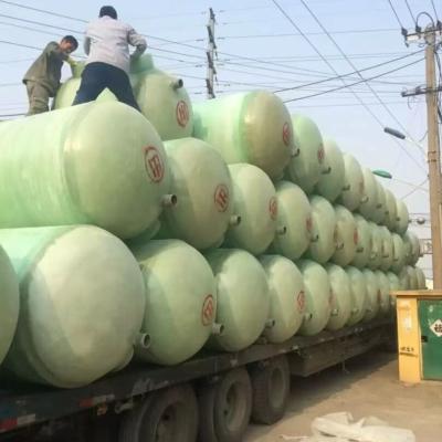 China Customized Thickness FRP Chemical Storage Tank 1m3 to 200m3 Capacity for sale
