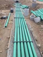 China FRP Fiberglass Reinforced Plastic Pipe 200mm OD 4.0mm Thickness Custom Length for Underground Power Cable Protection for sale