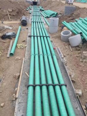 China FRP Fiberglass Reinforced Plastic Pipe 200mm OD 4.0mm Thickness Custom Length for Underground Power Cable Protection for sale