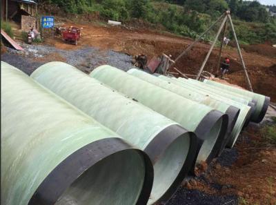 China Large Diameter FRP Pipe Underground GFRP Tube Pipeline 6m 12m Length Smooth for sale