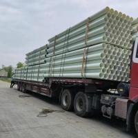 China FRP Fiberglass Pipe DN50-2000mm Lightweight Round Tube for Water Treatment with Printed Flange for sale