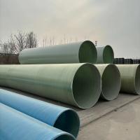 China FRP Filament Winding Pipe DN50-2000mm 12m Length for Water Oil Treatment for sale